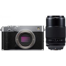 Fujifilm X-E5 Silber + XF 80mm f2,8 R LM OIS WR Macro