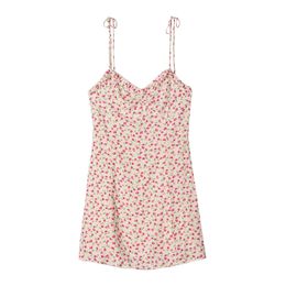Bershka Kleid Damen Gr&ouml;&szlig;e 42 creme / oliv / pink / hellpink