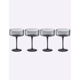Gläser-Set, grau (grau, grün), B:12cm H:17cm, Glas, Trinkgefäße