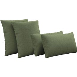 Sit & More Auflagekissen SIT & MORE "Dali", grün (olive), T:10cm, 95% Polyester 5% Polyamid, Polsterauflagen, 4 Stück im Set