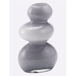 Dekovase, blau (hellblau), B/H/T: 13,5cm x 21cm x 8cm, Vasen
