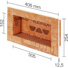 Schl&uuml;ter-KERDI-BOARD-N Einbauelement, (BxH) 305x152 mm