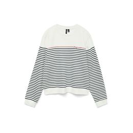 V&eacute;ro Moda Vero Moda Sweatshirt 'VMFernanda' Damen Gr&ouml;&szlig;e XS marine / dunkelrot / wei&szlig;