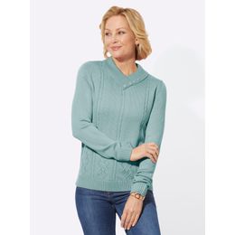 V-Ausschnitt-Pullover Classic Basics "Pullover", Damen, Gr. 38, gr&uuml;n (kalkmint), 100% Polyacryl, unifarben, Pullover