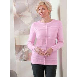 Rundhalspullover CLASSIC "Pullover", Damen, Gr. 38, rosa (ros&eacute;), 50% Viskose, 28% Polyester, 22% Polyamid, unifarben, Pullover Rundhalspullover
