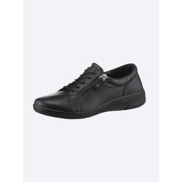 Schnürschuh Andrea Conti, Damen, Gr. 42, schwarz, Glattleder, Rindsleder, Schuhe