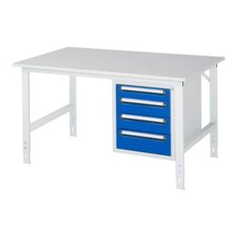 Rau Arbeitstisch Tom h&ouml;henverstellbar KM07, B1500xT1000xH760-1080mm, M-Platte-22mm (06-625M10-15-KM07.11)