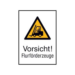 SafetyMarking Warnschild Aluminium B520xH742 mm Vorsicht Flurf&ouml;rderzeuge ; WOLK (52.A8053)
