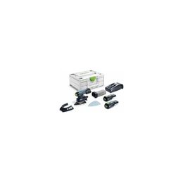 FESTOOL DTSC 400 3,0 I-Plus Akku-Deltaschleifer aus Kunststoff und Metall mit Schleifplatte, Schleifmittel und Systainer für Holz oder Lack, inklusive Akku (18 V / 3.0 Ah) und Ladegerät - 577508)