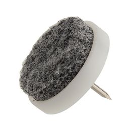 DRANSFELD, Gleiter rund, Durchmesser 20mmxL13mm 111, zum Einschlagen Kunststoff wei&szlig; (14.260-910)