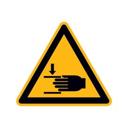 SafetyMarking Warnschild Aluminium SL 200 mm Warnung vor Handverletzungen ; WOLK (11.0331)