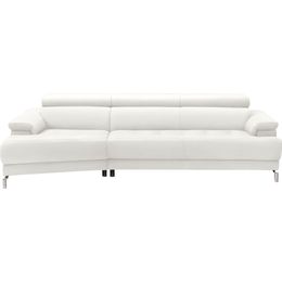 Ecksofa Egoitaliano "Soul, extravagantes Designsofa, Megasofa, super bequem, tolle Details", wei&szlig;, B:246cm H:99cm T:140cm, Leder &raquo;BULL&laquo; (echtes Rindsleder). Geschliffenes, pigmentiertes und behandeltes Rindsleder mit einer Dicke von 1, 3-1, 5 mm. Dieses Leder zeigt eine ziemlich weiche Hand mit einem halb undurchsichtigen Aussehen. Es handelt sich um ein gesch&uuml;tztes Leder. Eine leichte Deckschicht