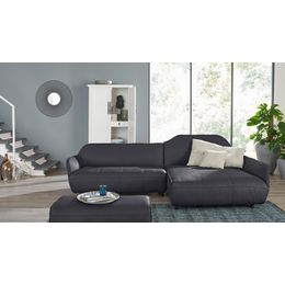 Ecksofa "CR.480, Designecksofa, L-Form", schwarz (signalschwarz 534, 58), B:298cm H:91cm T:164cm, Luxus-Microfaser (100% Polyester), CREATION BY ROLF BENZ, Sofas, Ecksofa, Wahlweise aus Leder oder Chenille