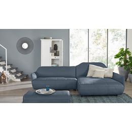 Ecksofa "CR.480, Designecksofa, L-Form", blau (blaugrau 534, 73), B:298cm H:91cm T:164cm, Luxus-Microfaser (100% Polyester), CREATION BY ROLF BENZ, Sofas, Ecksofa, Wahlweise aus Leder oder Chenille
