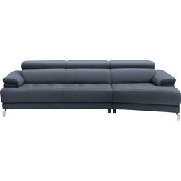 Ecksofa Egoitaliano "Soul, extravagantes Designsofa, Megasofa, super bequem, tolle Details", grau (smoke), B:246cm H:99cm T:140cm, Leder &raquo;BULL&laquo; (echtes Rindsleder). Geschliffenes, pigmentiertes und behandeltes Rindsleder mit einer Dicke von 1, 3-1, 5 mm. Dieses Leder zeigt eine ziemlich weiche Hand mit einem halb undurchsichtigen Aussehen. Es handelt sich um ein gesch&uuml;tztes Leder. Eine leichte Dec