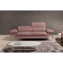 2,5-Sitzer Egoitaliano "Princess, Designsofa und super bequem, tolle Detailverarbeitung", rosa (altrosa), B:236cm H:95cm T:108cm, Leder BULL (Echtes Rindsleder). Geschliffenes, pigmentiertes und behandeltes Rindsleder mit einer Dicke von 1, 3-1, 5 mm. Es handelt sich um ein weiches, gesch&uuml;tztes Leder. Eine leichte Deckschicht sch&uuml;tzt sie vor Flecken, ohne ihre urspr&uuml;nglichen Eigenschaften zu ver&auml;n