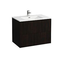 Laufen Pro S Base Waschtisch mit Unterschrank 80 cm H8649612631041 Waschtisch-Set, 80x50 cm, 2 Schubladen, Korpus Ulme dunkel