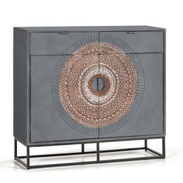 Pharao24.de Kommode Flurkommode mit Mandala Motiv in Grau