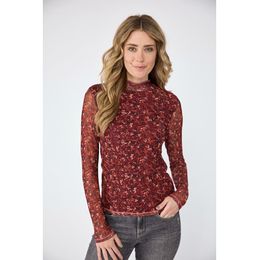 LIEBLINGSST&Uuml;CK LIEBLINGSST&Uuml;CK Longsleeve "Francisca" in Rot/ Schwarz - 71% | Gr&ouml;&szlig;e 46 | Damen-tops