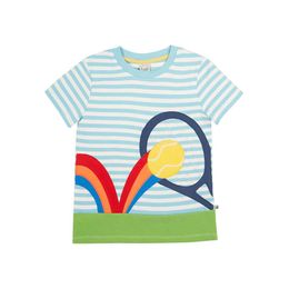 frugi Shirt "Penryn Panel" in Hellblau/ Grün/ Gelb - 62% | Größe 122/128 | Kinder-oberteile