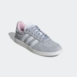 Sneaker adidas Sportswear "BREAKNET SLEEK", Gr. 38, grau (halo silber, cloud weiß, grau two), Leder, Synthetik, Schuhe