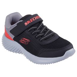 Sneaker Skechers "Bounder - Trekzic", Kinder, Gr. 32, schwarz (schwarz, rot), Lederimitat, Schuhe, Freizeitschuh, Halbschuh, Klettschuh, Schnürschuh, Leichtgewicht
