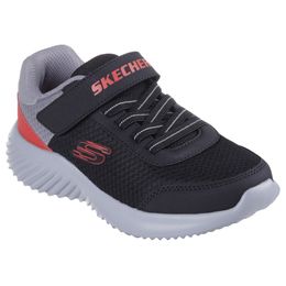 Sneaker Skechers "Bounder - Trekzic", Mädchen, Gr. 35, schwarz (schwarz, rot), Lederimitat, Schuhe, Freizeitschuh, Halbschuh, Klettschuh, Schnürschuh, Leichtgewicht
