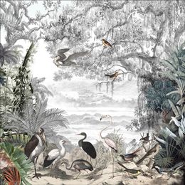 Pro Art Glasbild BIRDS IN THE JUNGLE I