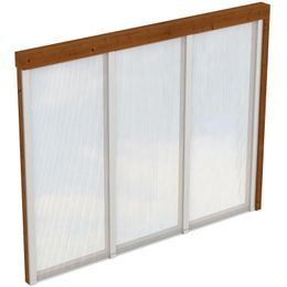 Skan Holz Carport-Seitenwand SKANHOLZ, B:305cm H:200cm, braun, Holzwerkstoff, Gartenhaus-Seitenwände, m. Polycarbonatplatten