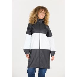 WEATHER REPORT Damen Outdoorjacke "Dew", grau, Gr. 40, gestreift, 100% Polyester, Jacken, mit wasserdichter Eigenschaft