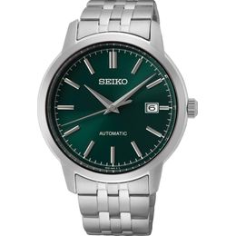 Seiko Kinder Automatikuhr, silber, Armbanduhren, Armbanduhr, Herrenuhr, Datum, Edelstahlarmband