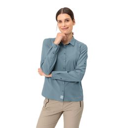 Vaude Damen Langarmshirt "WOMEN'S ROSEMOOR LS SHIRT IV", blau, Gr. 34, Obermaterial: 100% Polyester, Shirts
