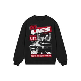 F4NT4STIC Sweatshirt 'Guns N' Roses Lies City Rock Music' Herren Gr&ouml;&szlig;e M rot / schwarz / wei&szlig;