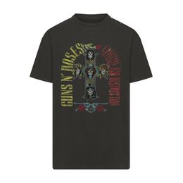 F4NT4STIC T-Shirt 'Guns N' Roses Skull Rock Band Merch' Herren Gr&ouml;&szlig;e XXL gelb / rot / schwarz