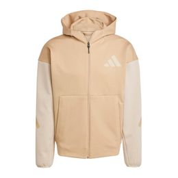 adidas Sportswear Athletic Zip-Up Hoodie 'Z.N.E.' male Beige size M