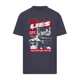 F4NT4STIC Shirt 'Guns N' Roses Lies City Rock Music' male Blue size XS