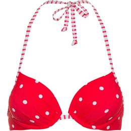 s.Oliver Bikinitop 'Audrey' Damen Gr&ouml;&szlig;e 60 rot / wei&szlig;