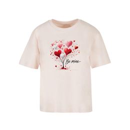 F4NT4STIC T-Shirt 'Herzbaum Be Mine!' Damen Gr&ouml;&szlig;e M braun / pink / rot / schwarz