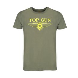 Top Gun T-Shirt 'TG2024002' Herren Gr&ouml;&szlig;e XXL gelb / oliv