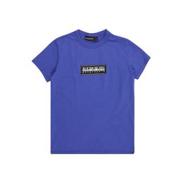 Napapijri T-Shirt 'K S-CHAMOIS' Jungen Gr&ouml;&szlig;e 152 royalblau / schwarz / wei&szlig;