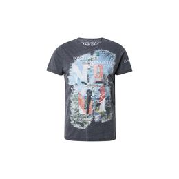 CAMP DAVID T-Shirt Herren Gr&ouml;&szlig;e XXXL hellblau / hummer / schwarzmeliert / wei&szlig;