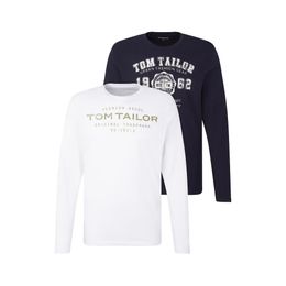 Tom Tailor Shirt male Blue, White size 3XL