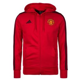 adidas Performance Sportsweatjacke 'Manchester United 3S' Herren Größe XL honig / rot / schwarz