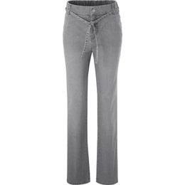 Club of Comfort Damen Jeans mit Bindeband light grey-denim, Gr&ouml;&szlig;e 28