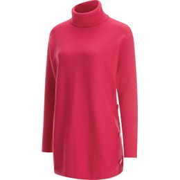 Damen Langarm-Pullover mit Fledermaus-&Auml;rmeln pink, Gr&ouml;&szlig;e 40