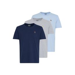 Blend T-Shirt Herren Gr&ouml;&szlig;e S marine / hellblau / graumeliert