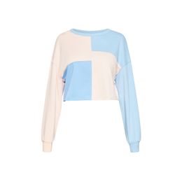Sanika Sweatshirt 'Young Fashion' Damen Gr&ouml;&szlig;e M hellblau / rosa