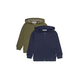 Minymo Sweatjacke Jungen Gr&ouml;&szlig;e 140 dunkelblau / gr&uuml;nmeliert