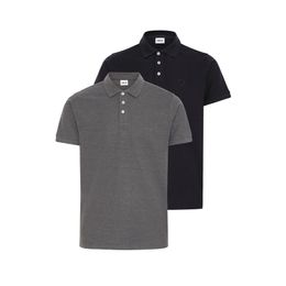 !Solid Poloshirt 'SDHATTIM' Herren Gr&ouml;&szlig;e L grau / schwarz