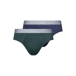 Hanro Slip 'Essentials' Herren Gr&ouml;&szlig;e S dunkelblau / hellgrau / dunkelgr&uuml;n